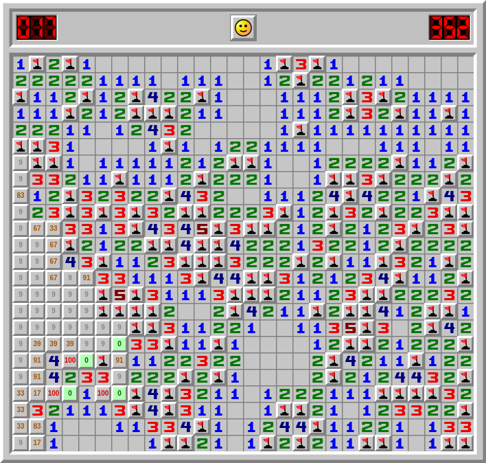 What's the highest non-100% chance a tile can be a mine? : r/Minesweeper